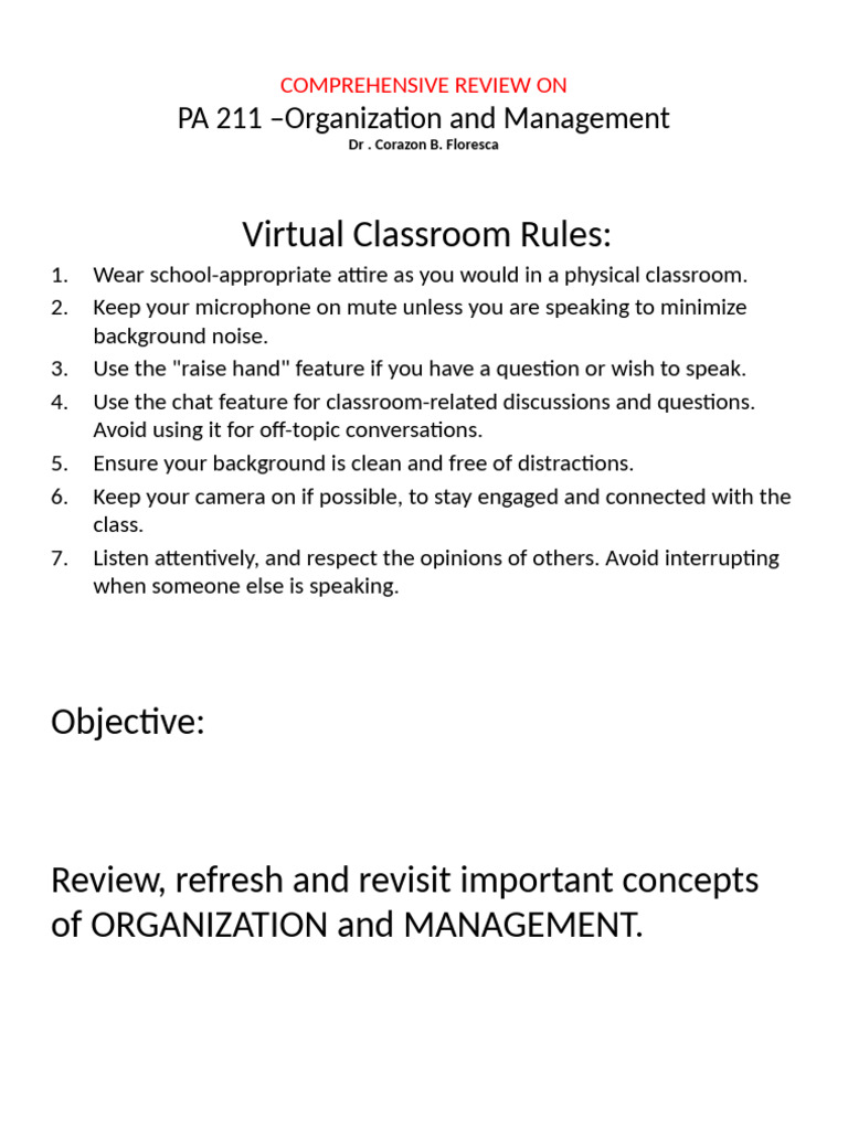 2nd Batch Compre Review PA 211 | PDF | Leadership | Policy