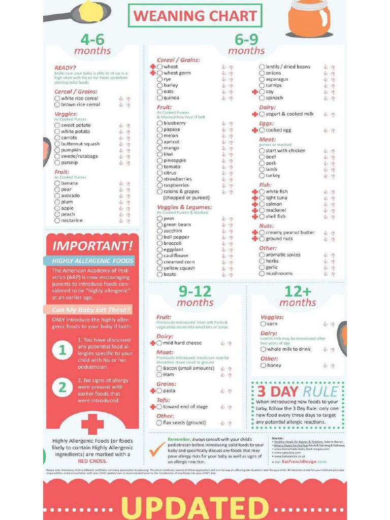 Age Guide To Introducing Solids | PDF