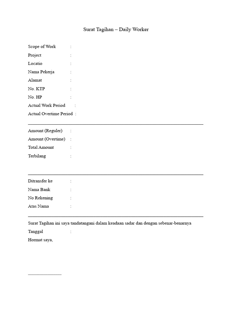 Form - Daily Worker | PDF