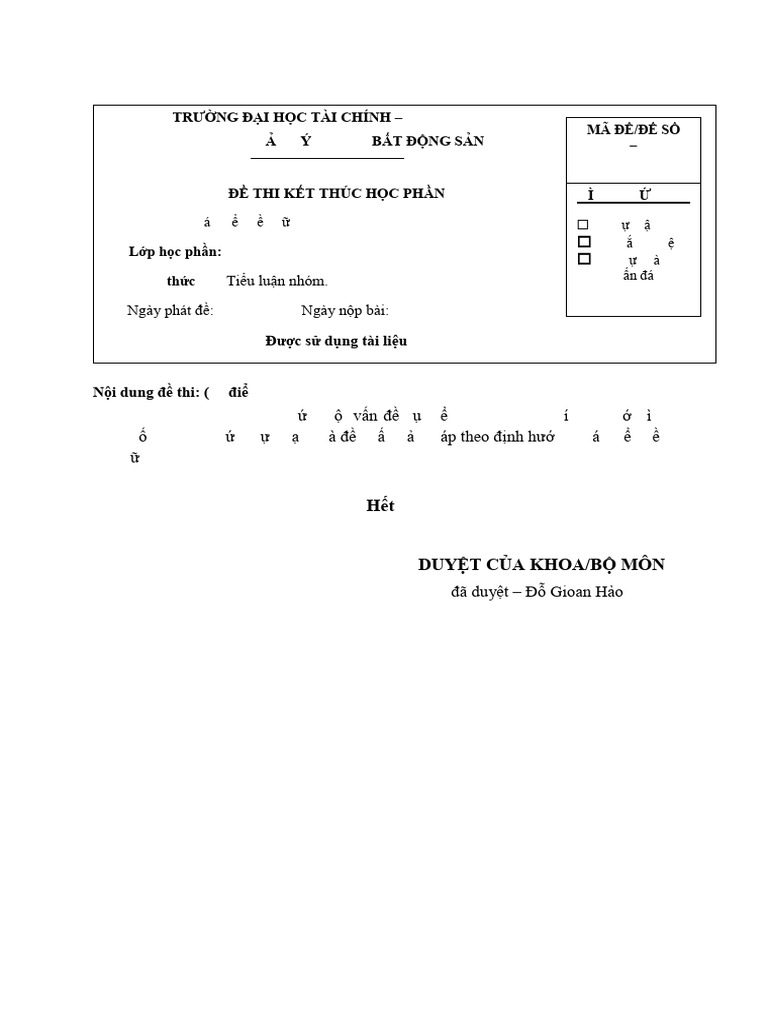 De Thi PTBV - HK3 - 2024 | PDF