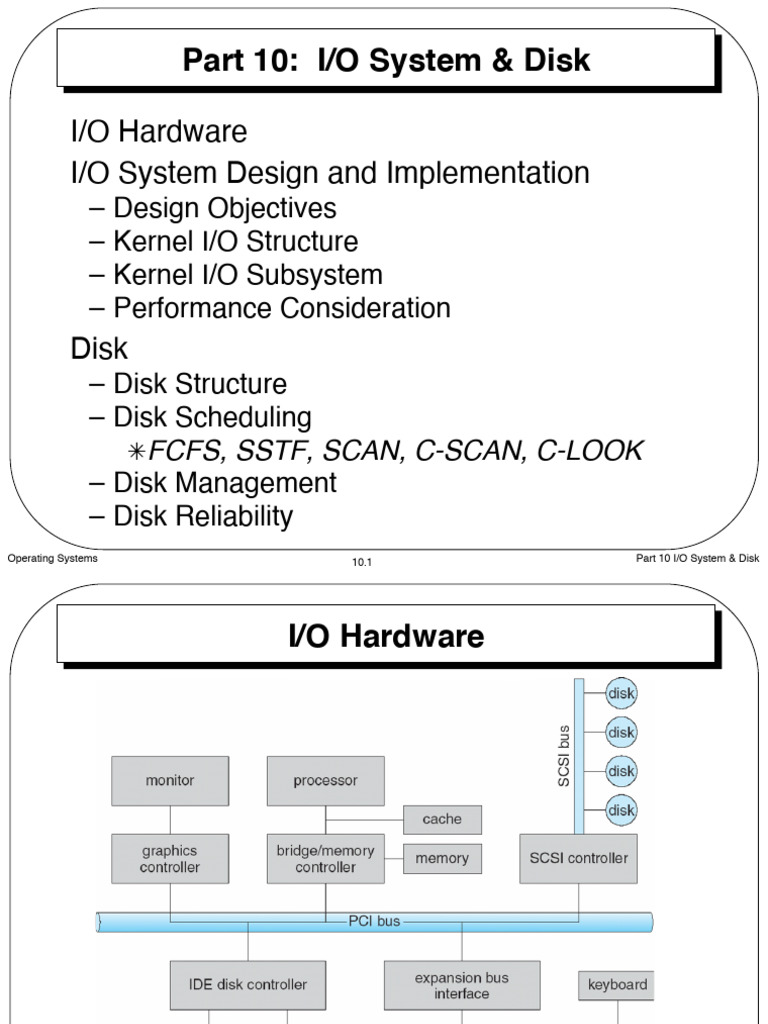 Part10 (IO and Disk) | PDF | Disk Storage | Operating System