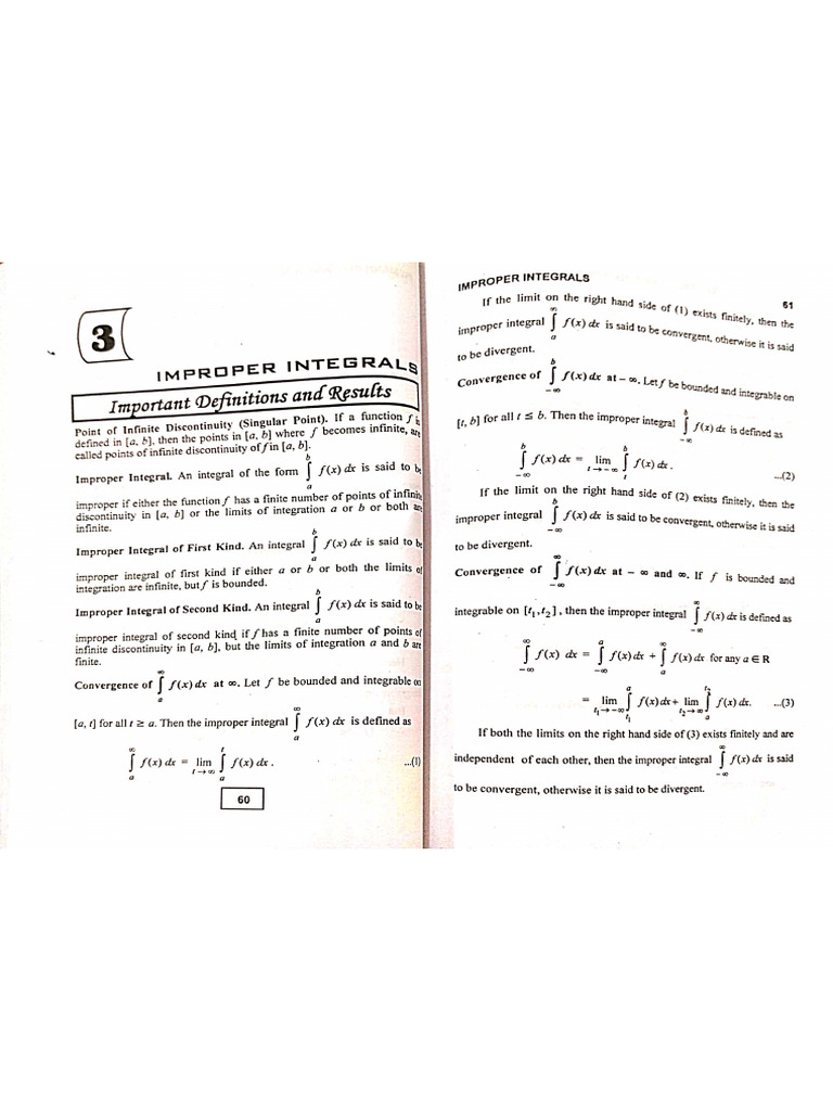 Improper Integrals | PDF
