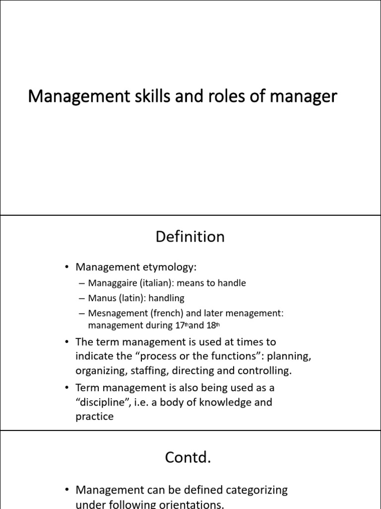 Management Roles and Skills | PDF | Information | Decision Making