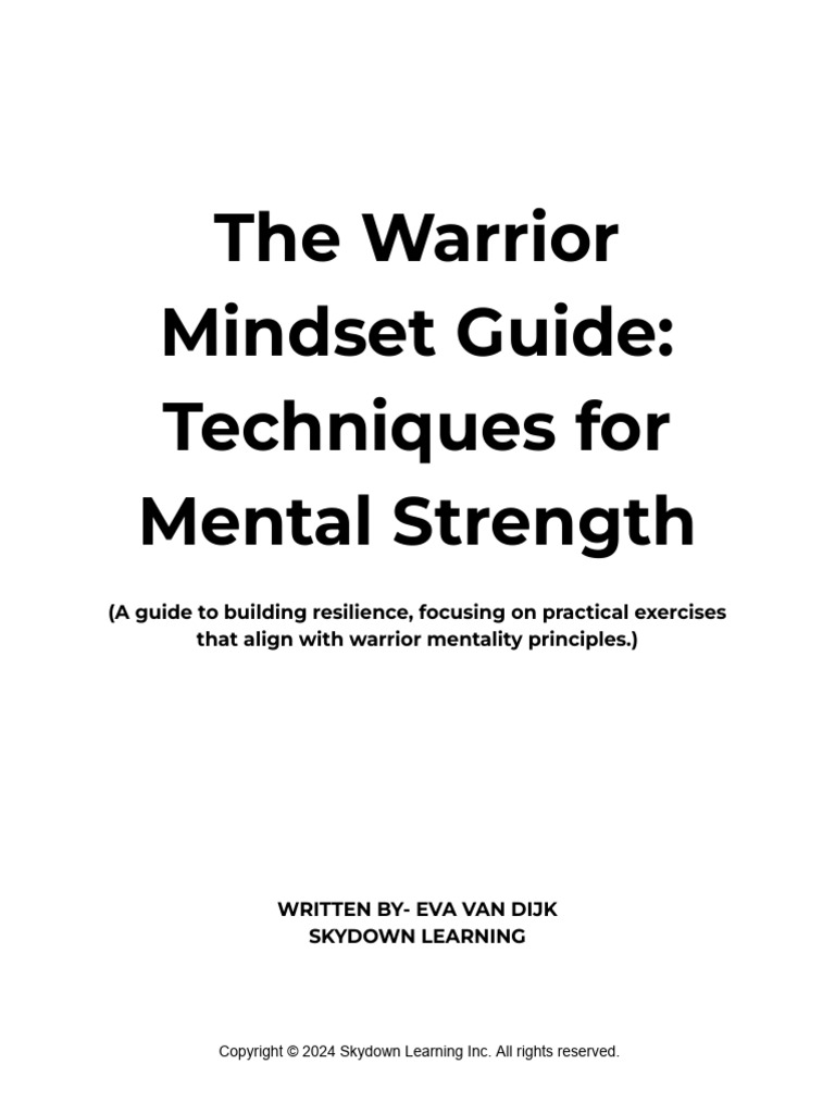 The Warrior Mindset Guide | PDF | Disciplines | Mindset