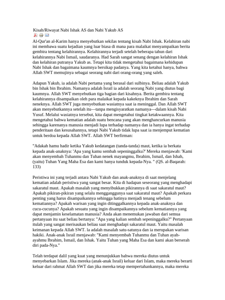 8.KisahRiwayat Nabi Ishak As Dan Nabi Yakub As | PDF