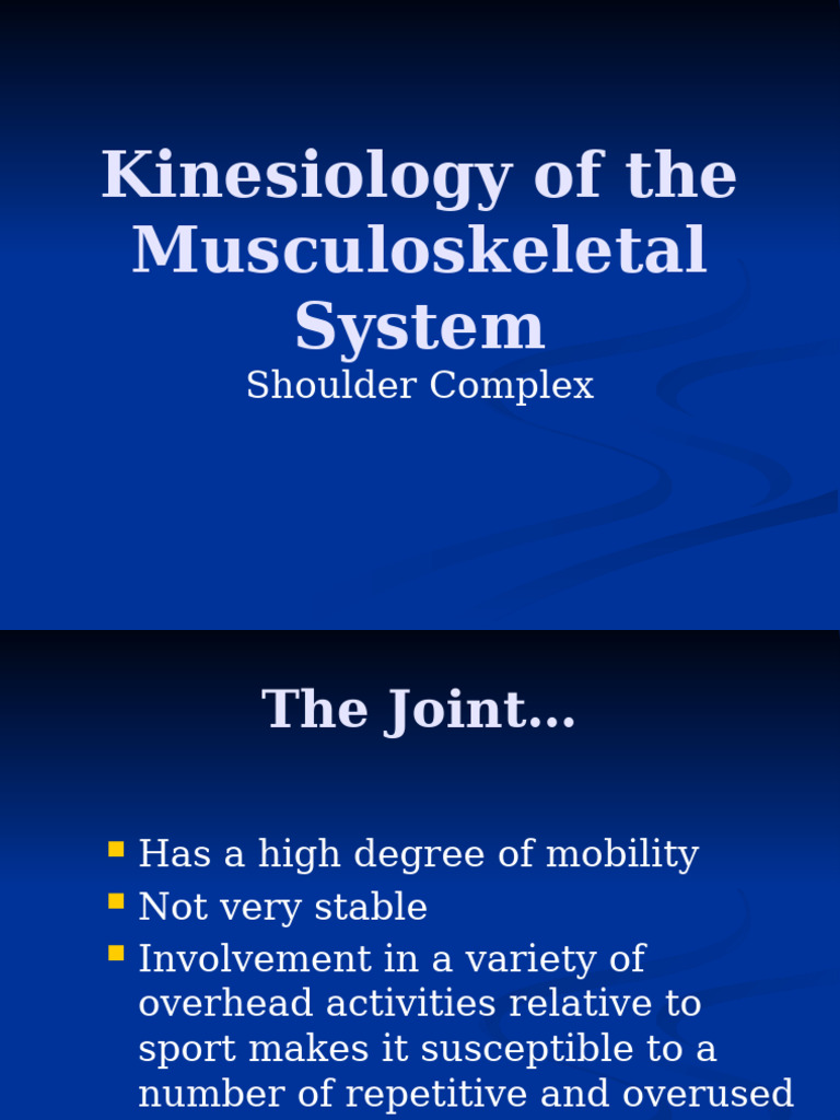 Shoulder Complex Kinesiology Overview | PDF | Anatomical Terms Of ...