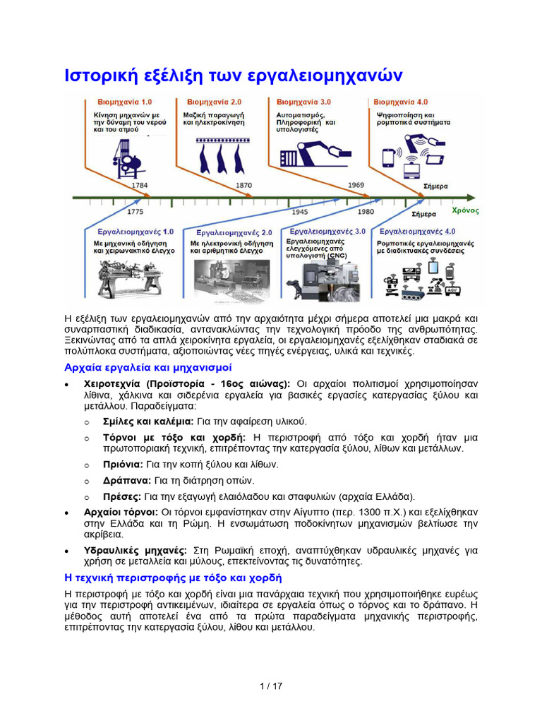 Historical Evolution of Machine Tools | PDF