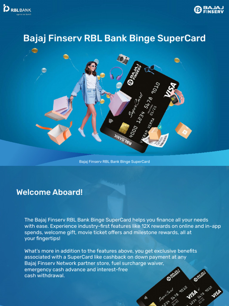 Binge Super Card RBL Card Brochure Paid Compressedpdf | PDF | Credit ...