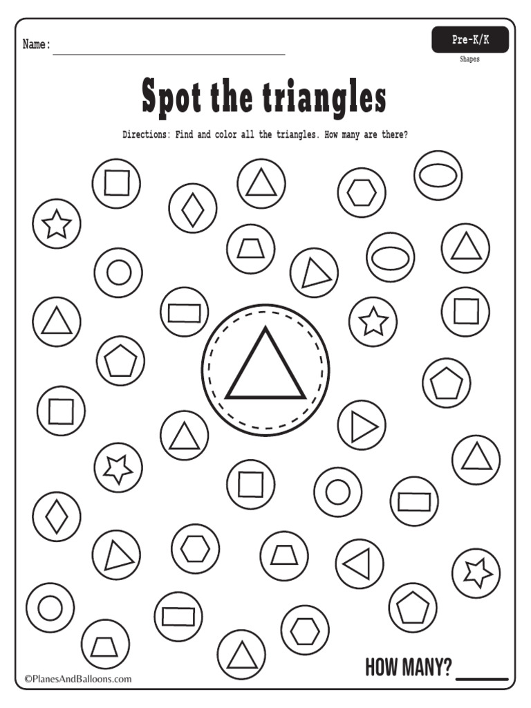 Pre-K Shape Spotting Activities | PDF | Shape | Euclidean Geometry