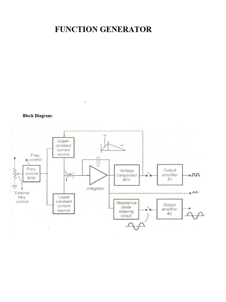 Function Generator | PDF | Electrical Engineering | Electromagnetism Function Generator | PDF | Electrical Engineering | Electromagnetism
