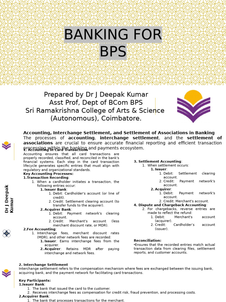 Banking Processes for BPS Students | PDF | Credit Card | Banking Technology
