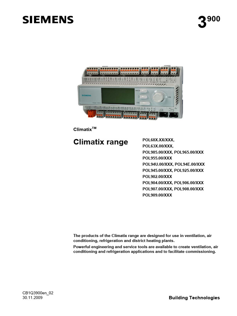 A6V10248804 - Climatix Range - en | PDF | Programmable Logic Controller ...