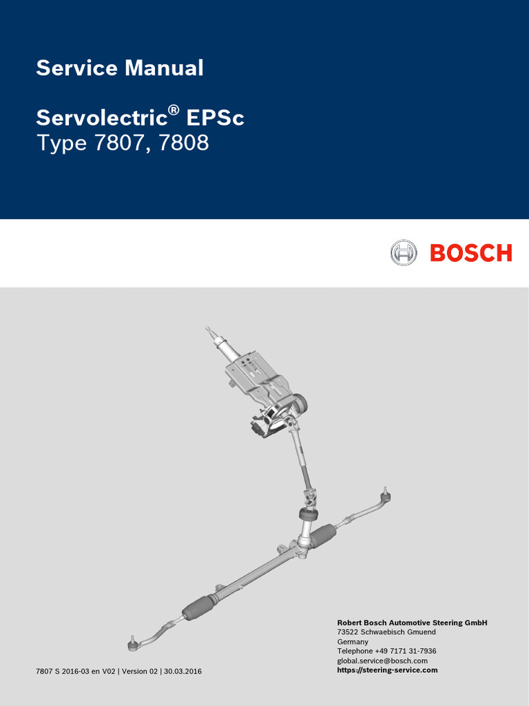 7807 S 2016-03 en V02 EPSc | PDF | Steering | Axle