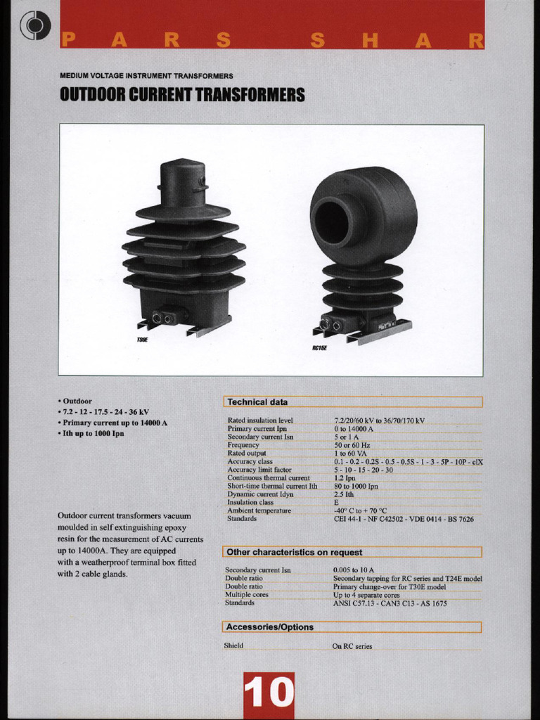 09-Outdoor Current Transformer | PDF