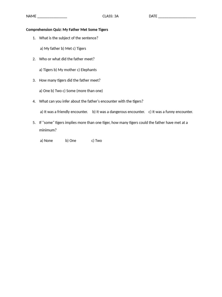 ELA Comprehension Quiz - CH5 | PDF