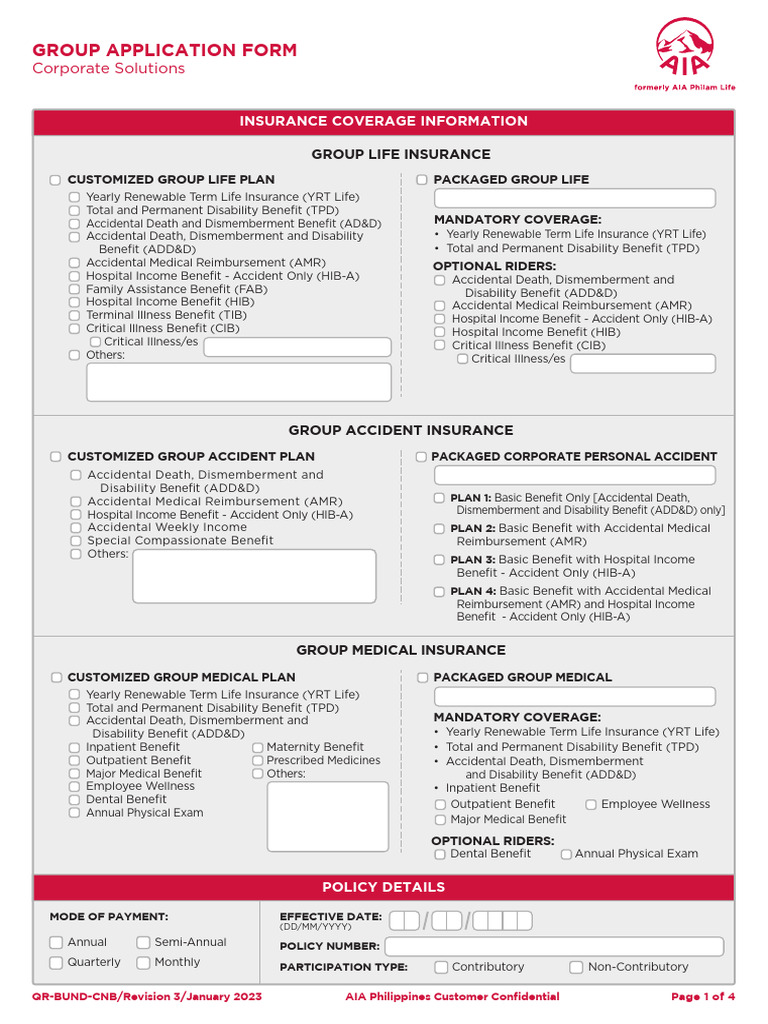 Group Application Form - 06FEB2024 | PDF | Insurance | Business Law