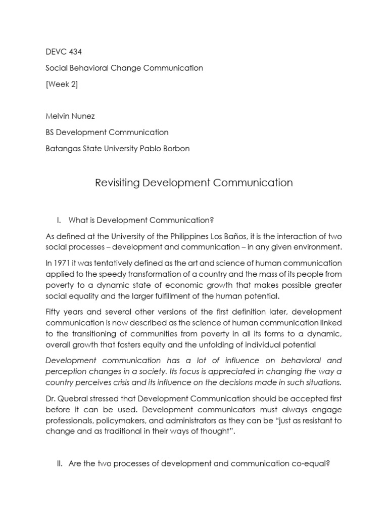 Development Communication Insights | PDF | Poverty | Poverty & Homelessness