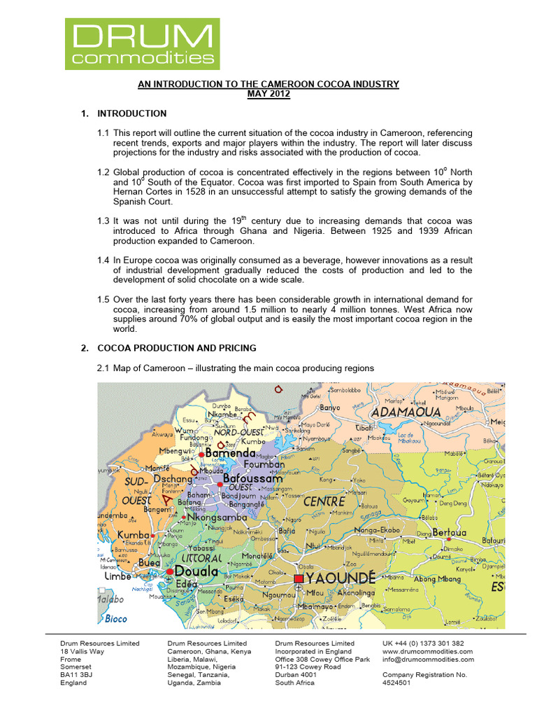 May 2012 - Cameroon Cocoa Industry | PDF | Cocoa Bean | Chocolate