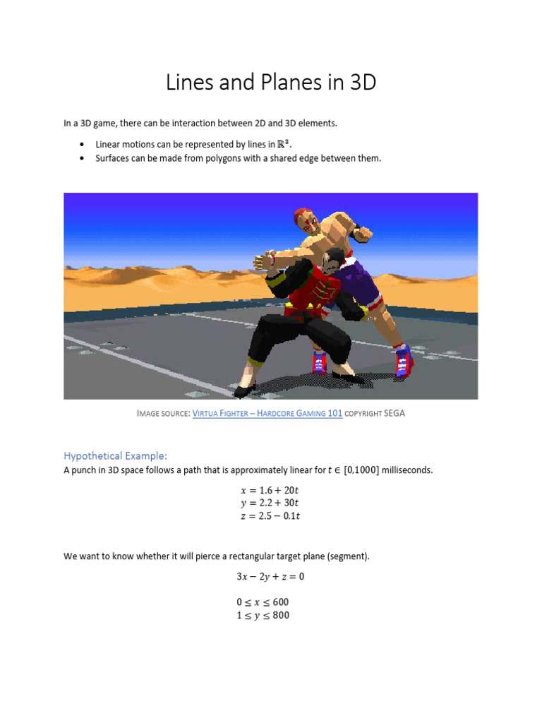3B - Lines and Planes in 3D | PDF | Euclidean Vector | Geometry