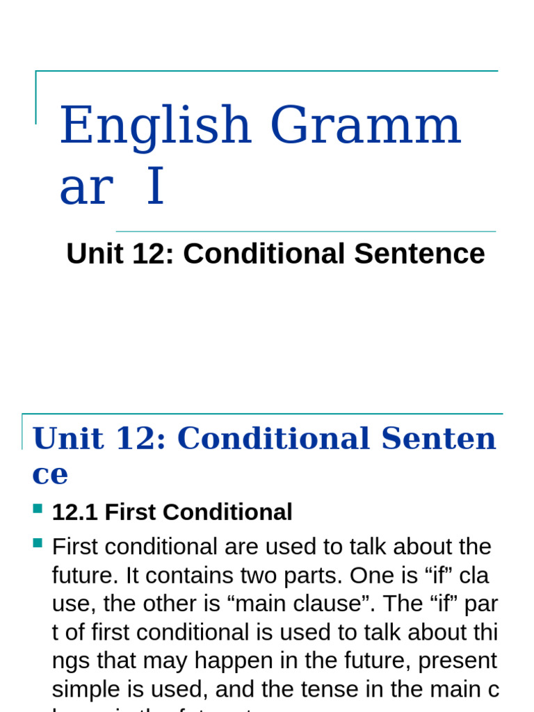 Conditional Sentences | PDF | Syntax | Language Mechanics