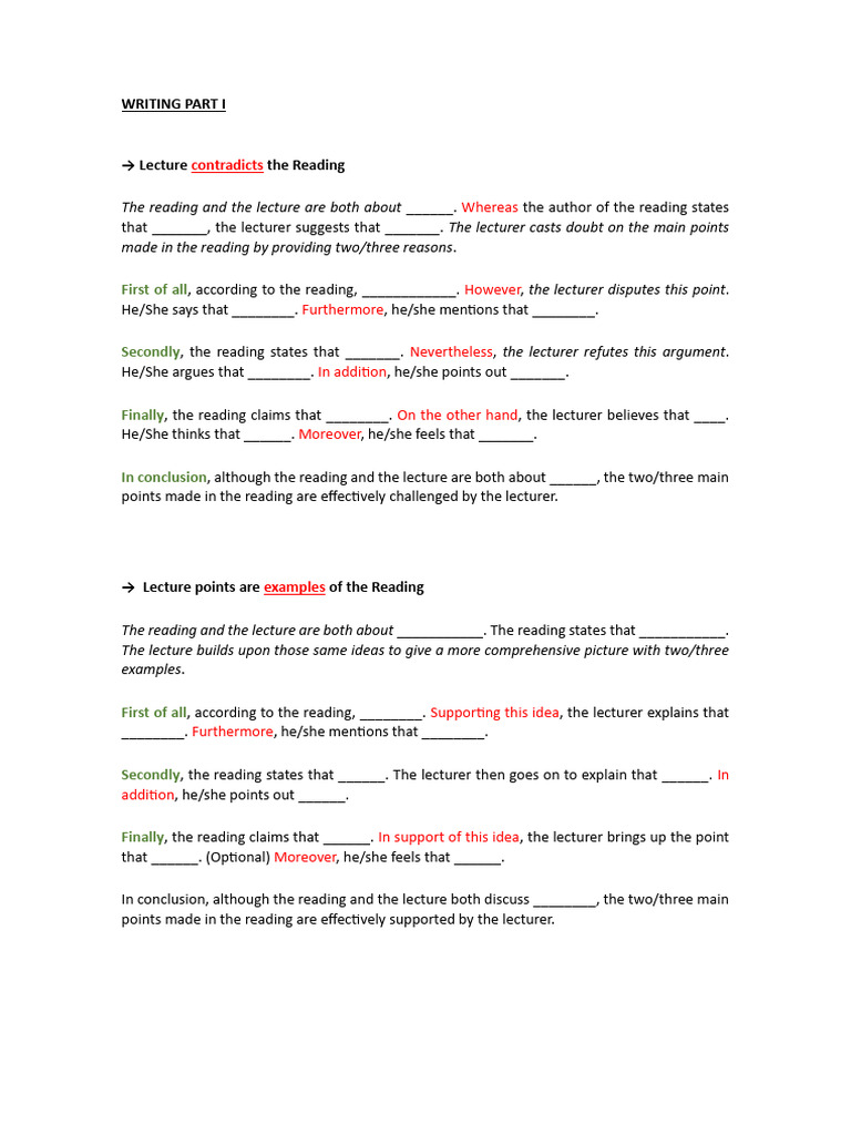Writing Template | PDF
