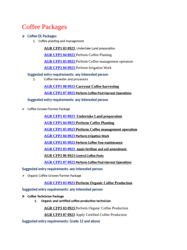 Packages 4 CFP, TEP and SAM | PDF | Coffee | Tea