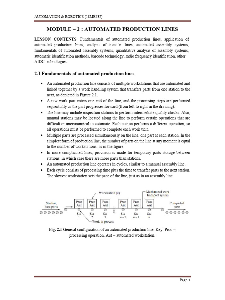 Module 2 Automation and Robotics 18ME732 - Santhosh Acharya | PDF ...