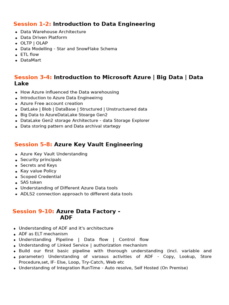 Data Engineering Details | PDF | Data Warehouse | Apache Spark