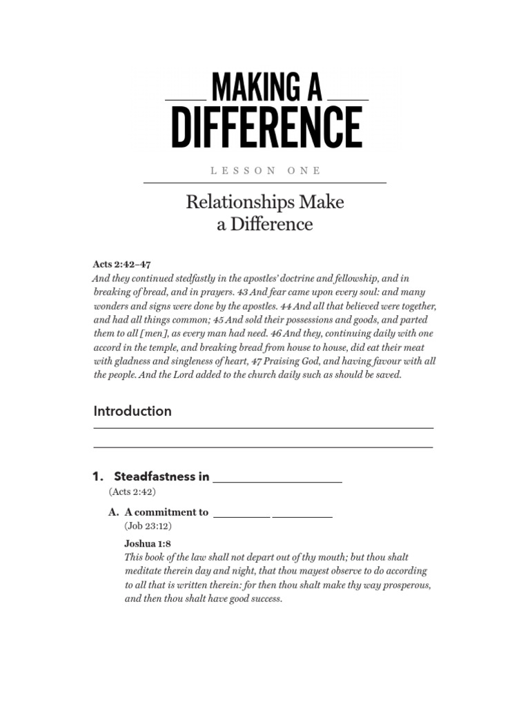 Making A Difference Student | PDF | Barnabas | Paul The Apostle