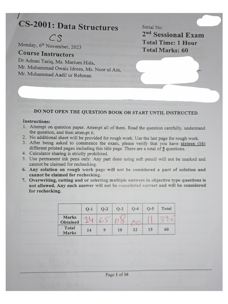 CS 23F DS Mid2+Student Solution | PDF