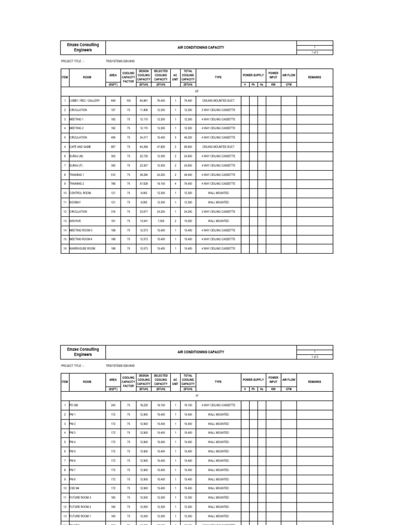 Air Conditioning Trisystem | PDF | Power Supply | Air Conditioning
