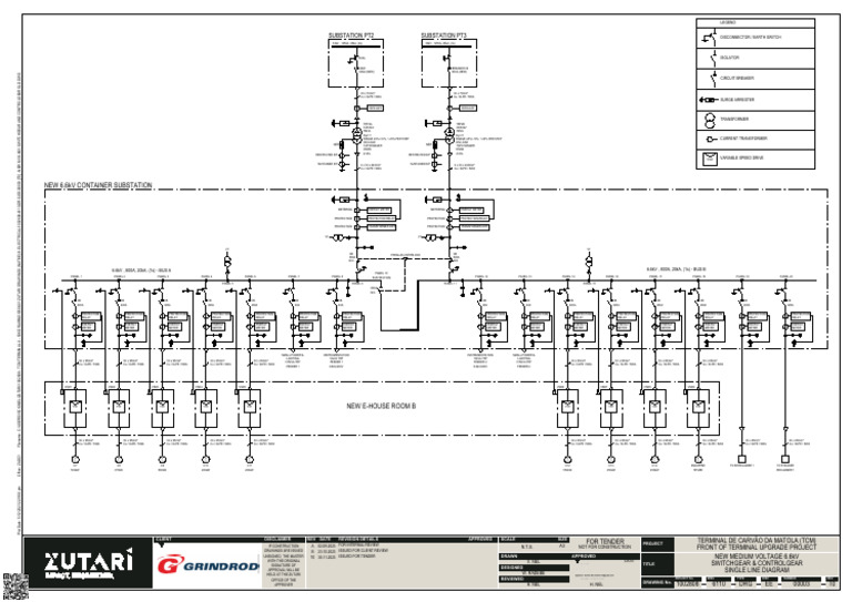 1002808-6110-DRG-EE-00003 (T0) - New MV 6.6kV Switchgear and Controlgear SLD | PDF | Electrical ...