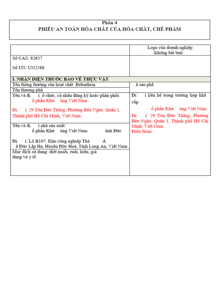 MSDS Bifenstar 10SC - VI | PDF
