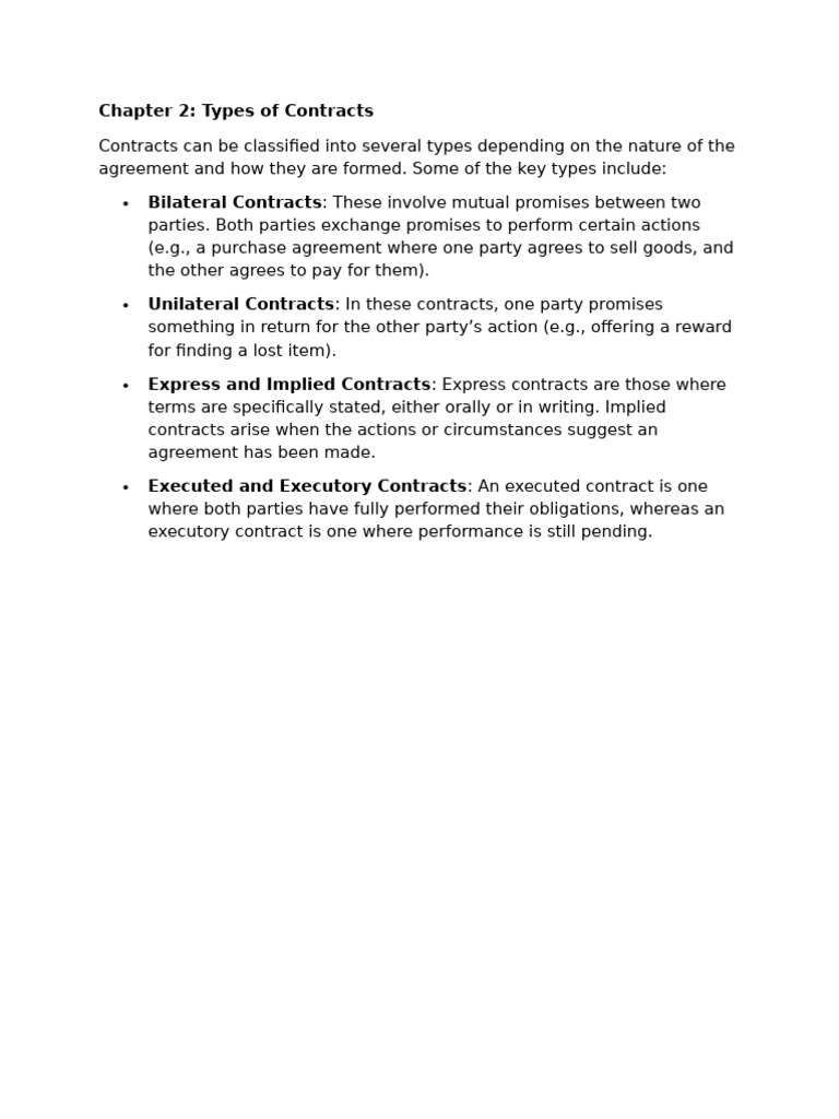 Chapter 2 - Type of Contract (Malaysia) | PDF