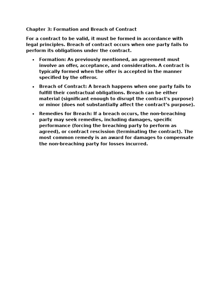Chapter 3 - Breach of Contract (Malaysia) | PDF