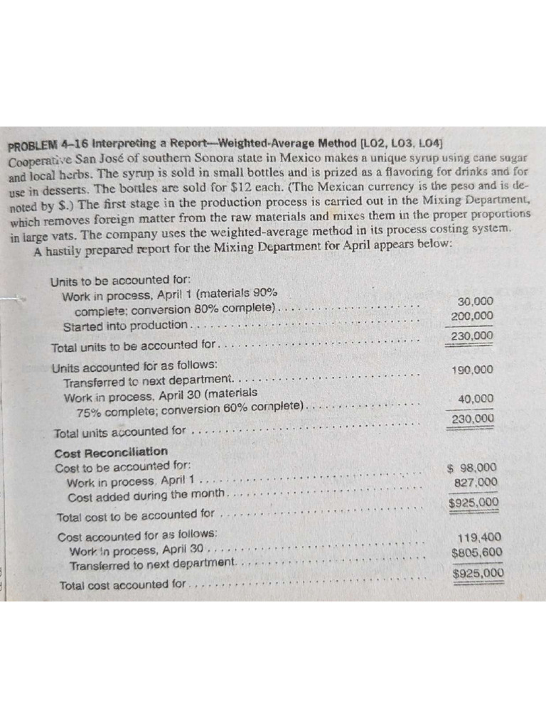 Process Costing Practice Math Pdf 9923