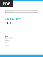 English Project Cover Page Class XII | PDF