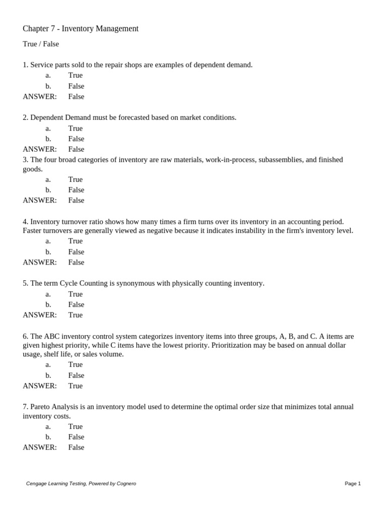 Chapter 7 Inventory Management | PDF | Inventory | Business Economics