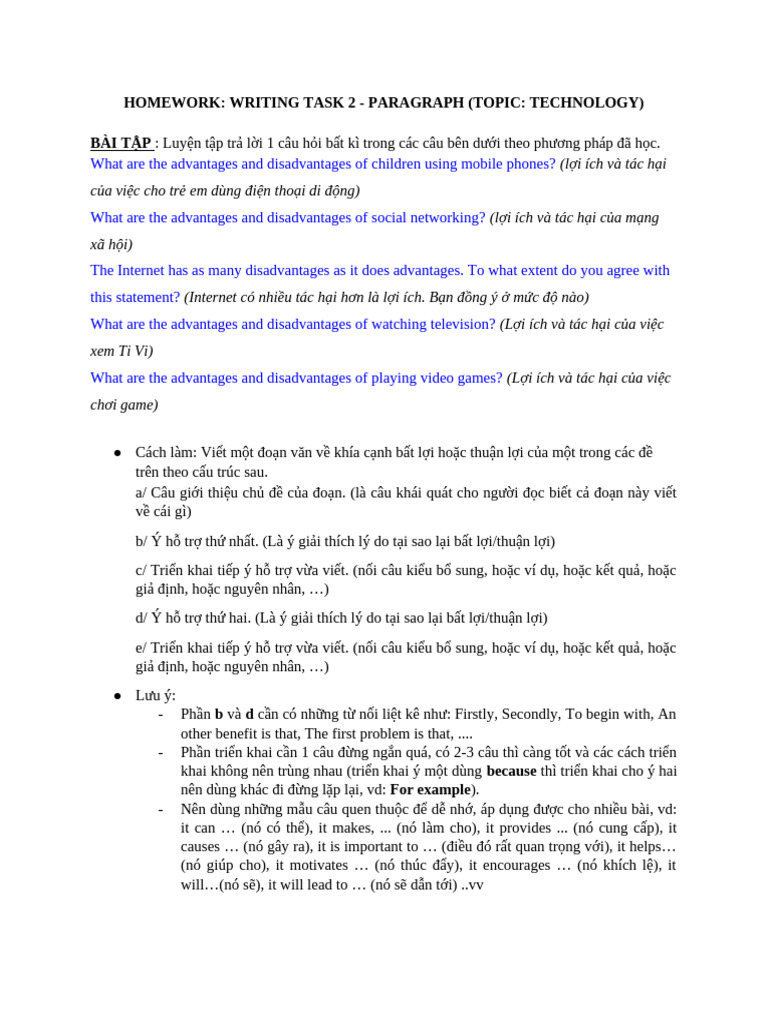 Writing Task 2 Paragraph (Technology) | PDF