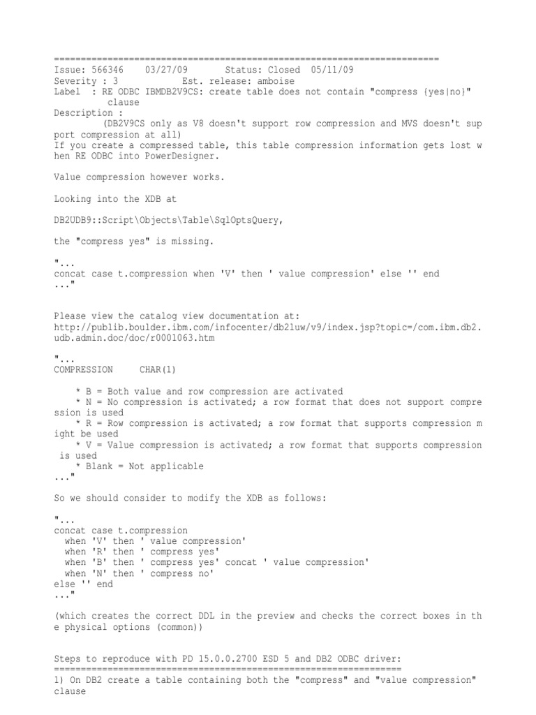 TCH 1510 | PDF | Ibm Db2 | Databases