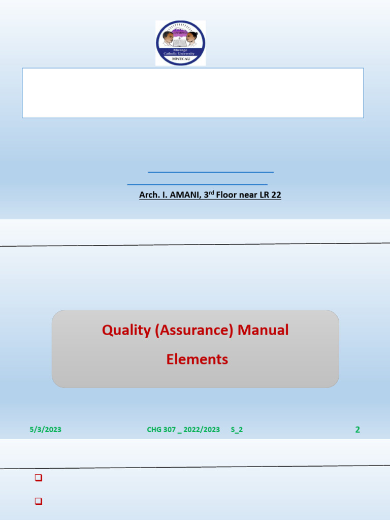 CHG 307 - Qc&is L-3 - 20222023 | PDF | Audit | Calibration