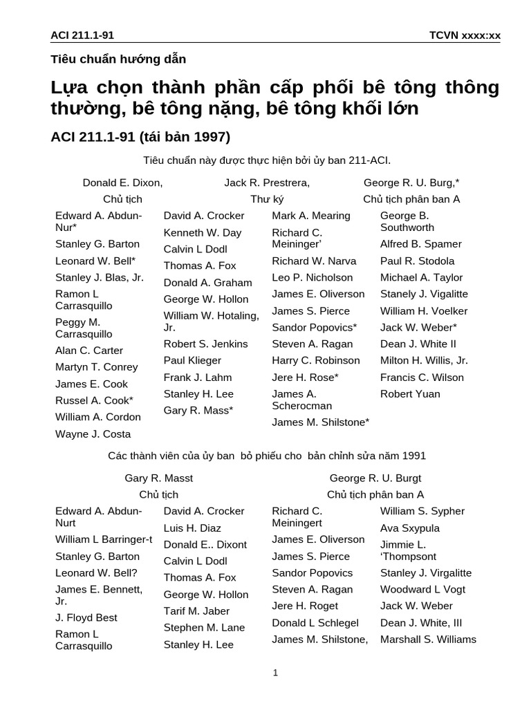 ACI 211.1-91 (97) - Good-Fomat | PDF