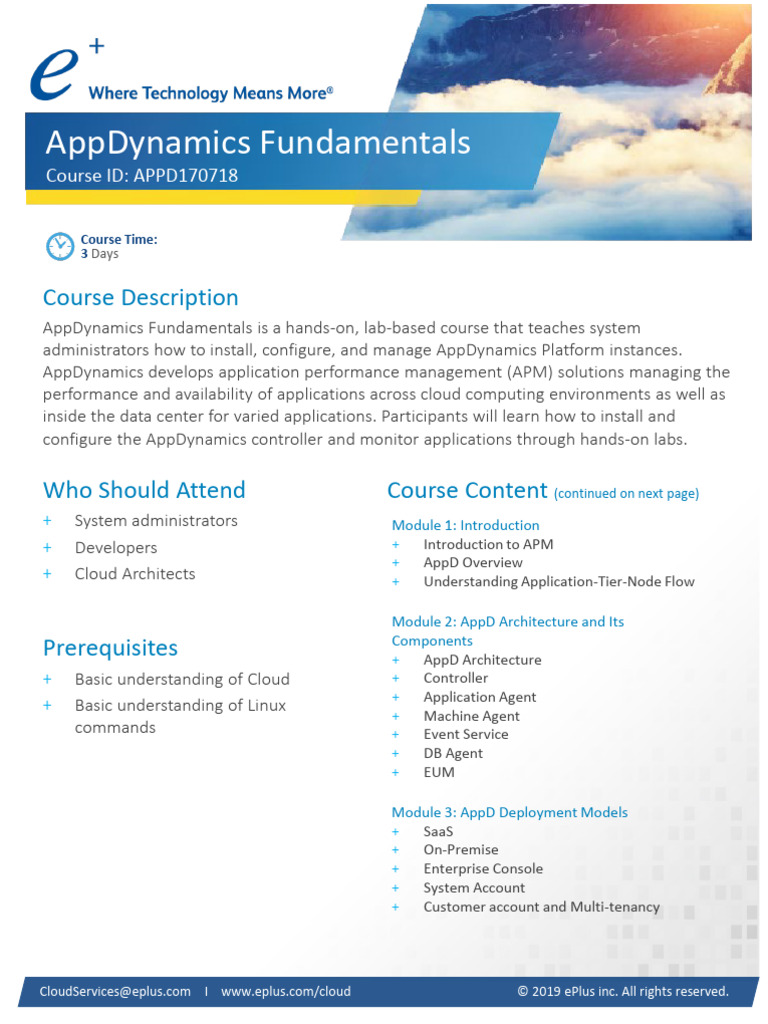Appdynamics Fundamentals | PDF | Cloud Computing | Application Software