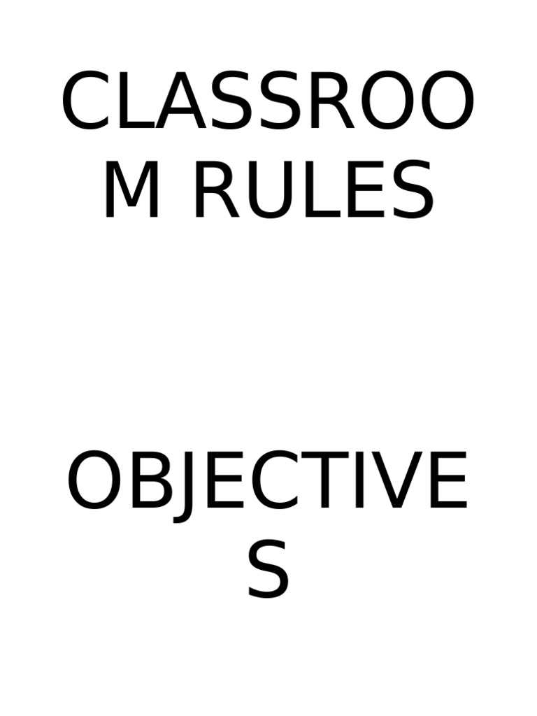 Classroom Rules | PDF