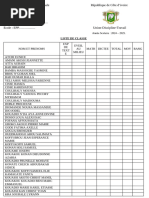 Fiche Cursus Scolaire 2024 | PDF