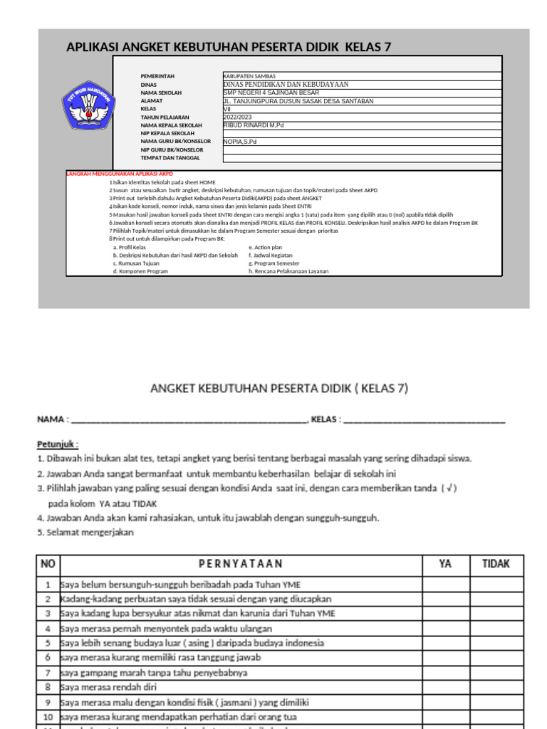 AKPD Kelas VII | PDF