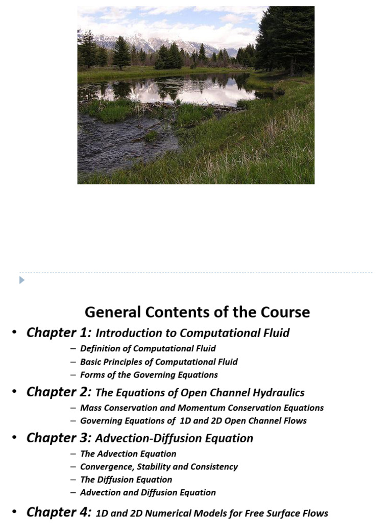 1D and 2D Hydraulic Modelling - Mod | PDF | Fluid Dynamics | Momentum