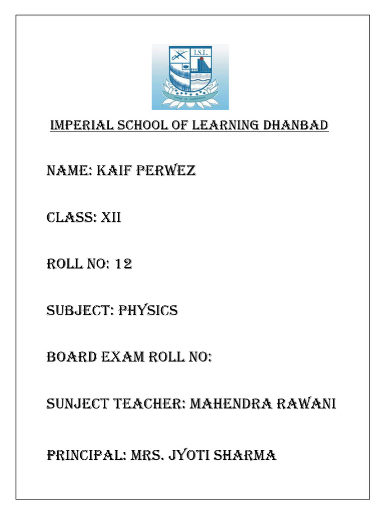 Kaif Physics Project | PDF | Electromagnetic Radiation | Optics