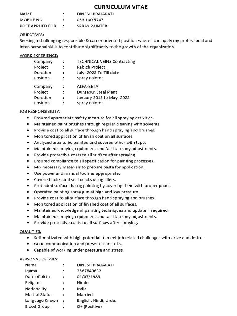 Coating Applicator (Dinesh) | PDF | Paintings | Paint