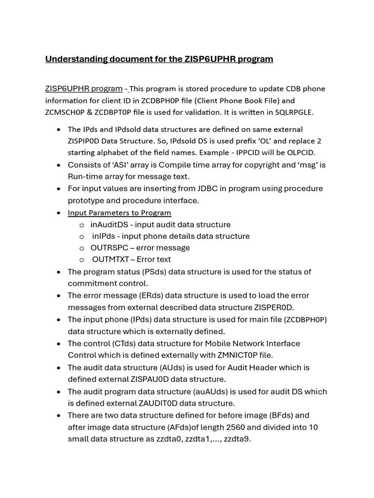 Understanding Document For Update The ZISP6UPHR Program | PDF | Parameter (Computer Programming ...